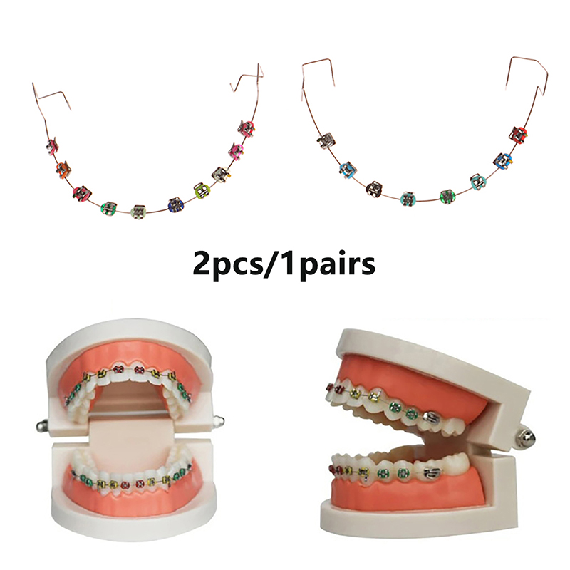 2Pcs Dentistry Fake Brackets Braces Teeth Temporary Dental Decoration ...
