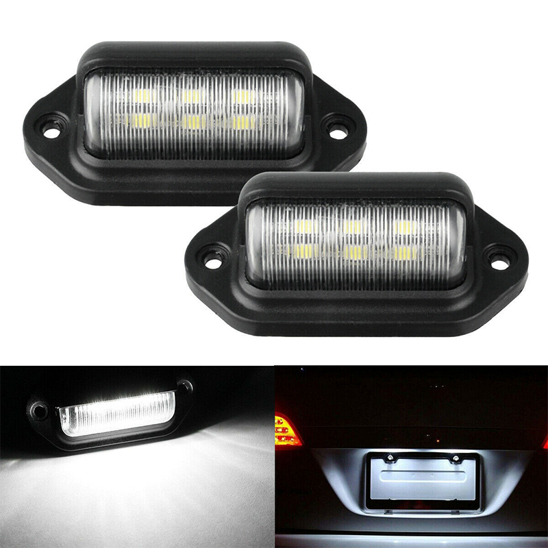 6 Led Car License Number Plate Light For Suv Automobile Truck Bus And ...