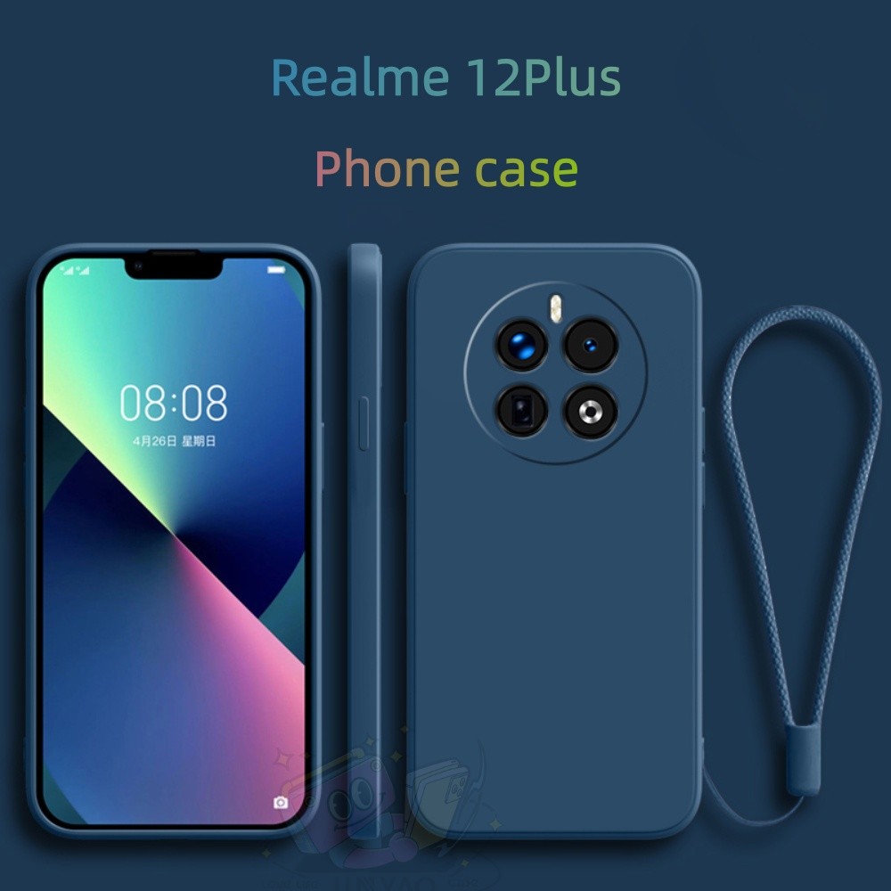 【Design】For Realme 12Plus Phone case Matte Soft Case Anime Solid Color ...