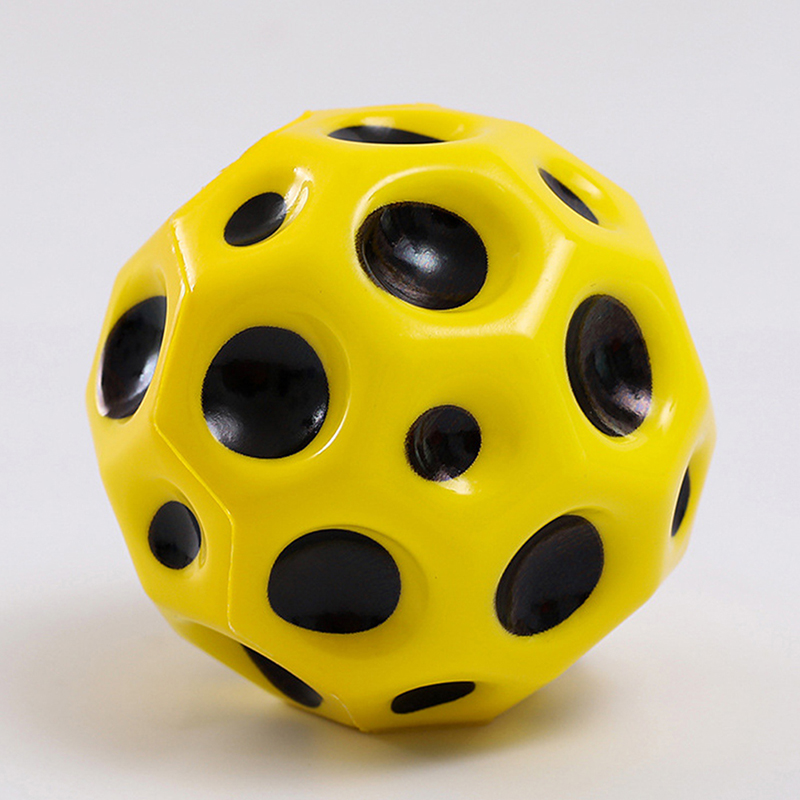 Useful Hole Ball Soft Bouncy Ball Anti-fall Moon Shape Porous Bouncy ...