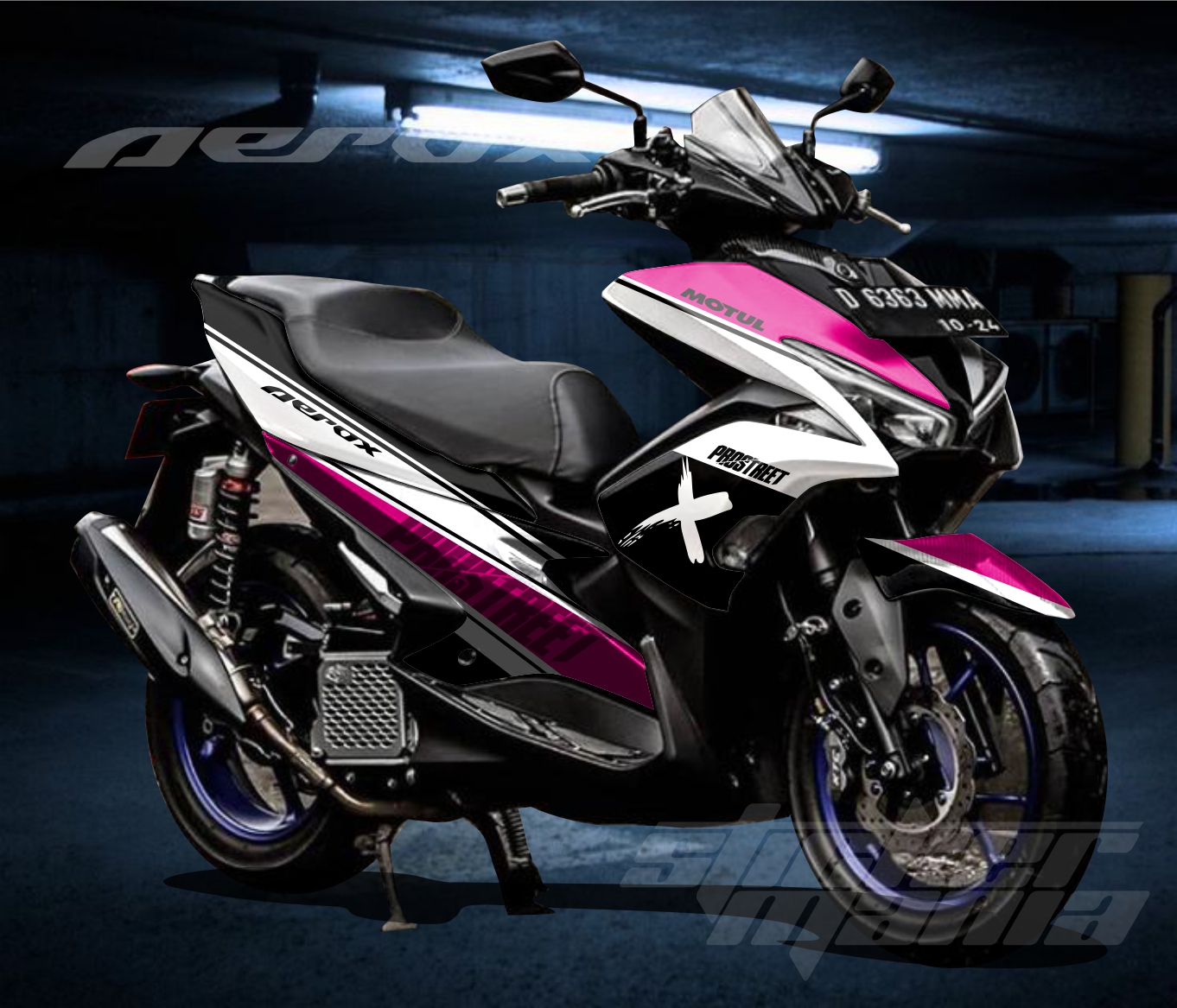 decal motor aerox lama fullbody stiker pro x stiker striping sticker ...