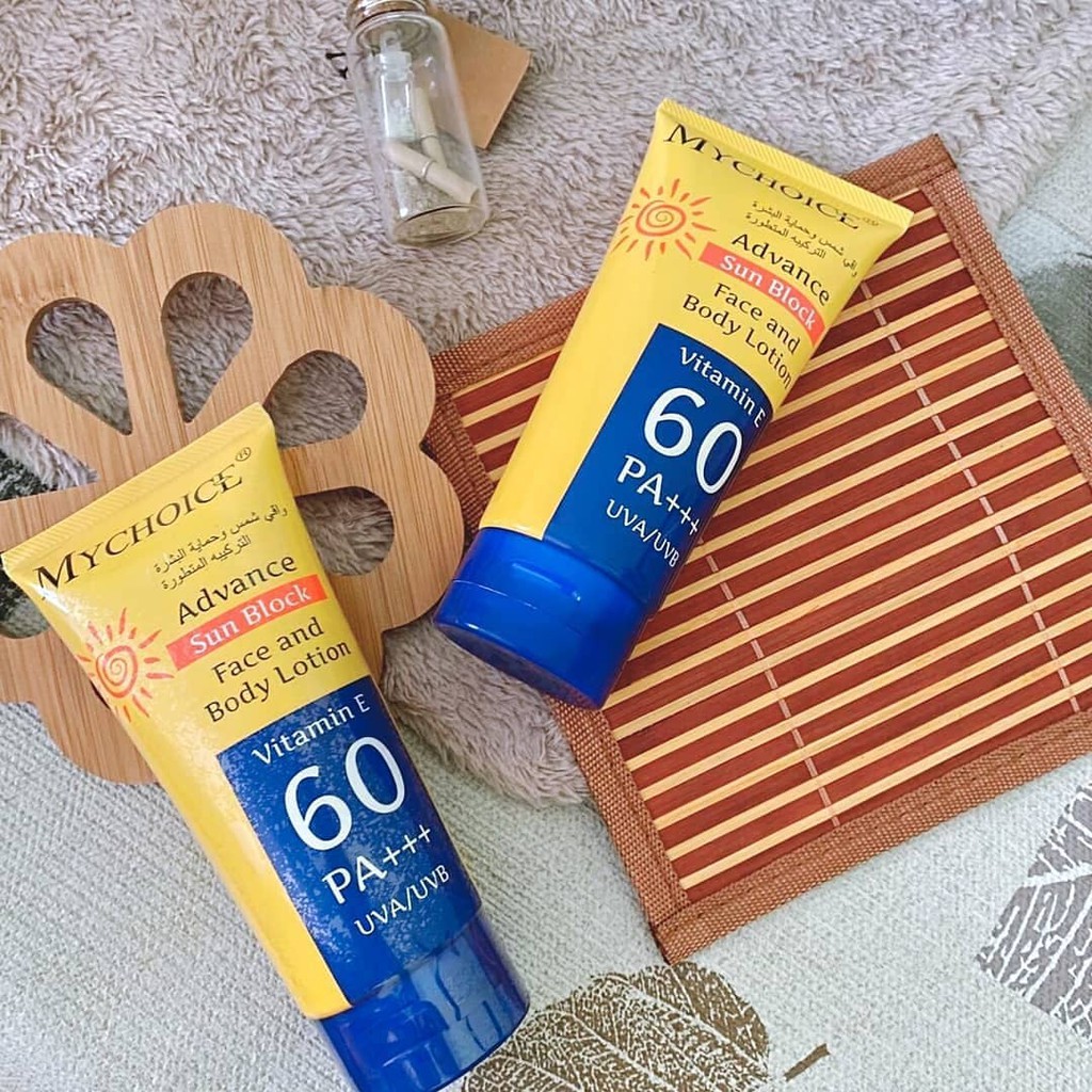 ครีมกันแดด MYCHOICE Advance Sun Block Face And Body Lotion Vitamin E 60 ...