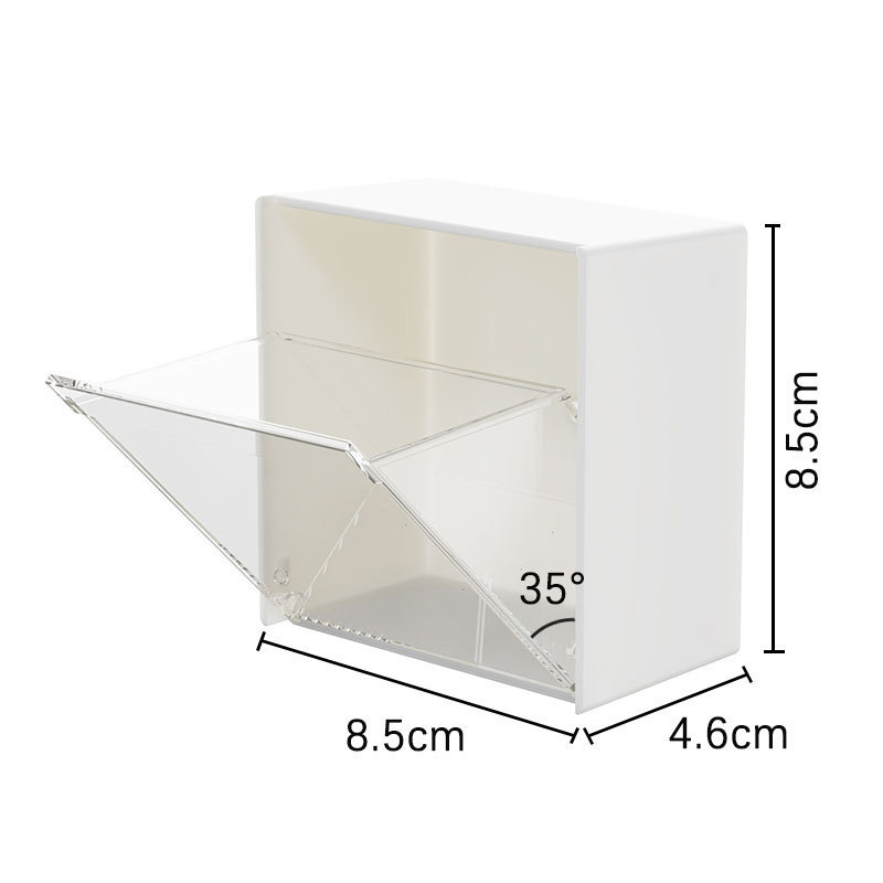 1/2pcs Wall Mounted Storage Boxes Adhesive Small Jewelry Holder Box ...