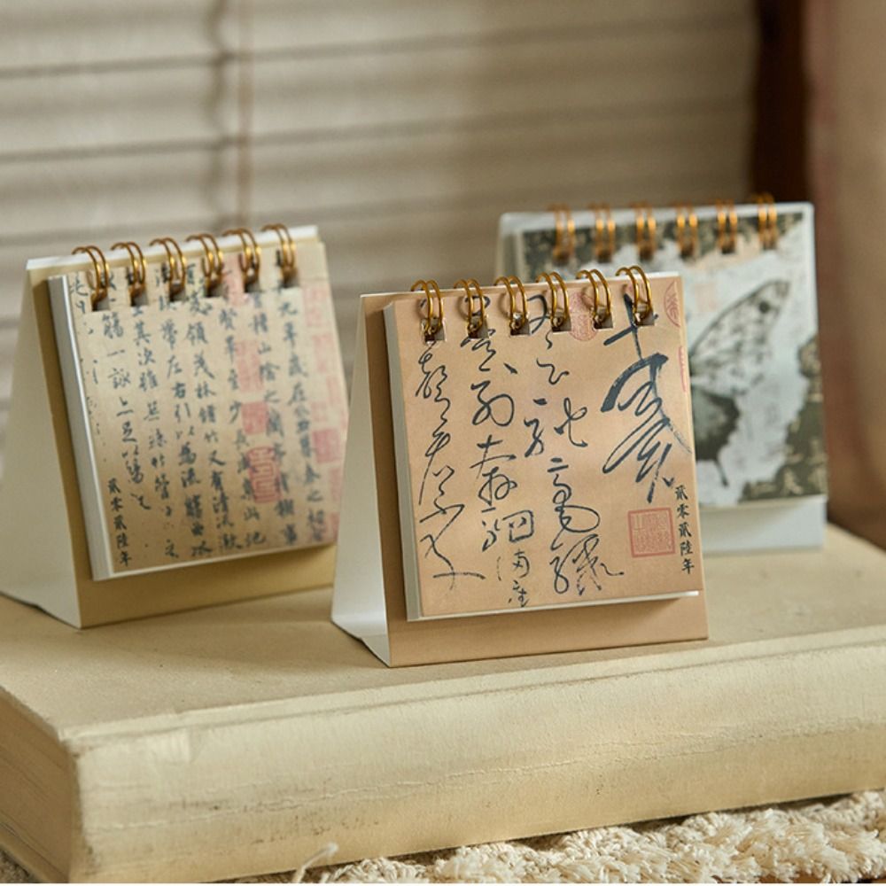 Kid Gift Month Date Display 2026 Mini Desk Calendar Chinese Style ...