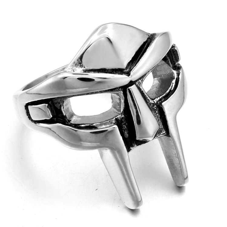 Pharaoh Mask Men and Women's Ring Superman Iron Man Stainless Titanium ...