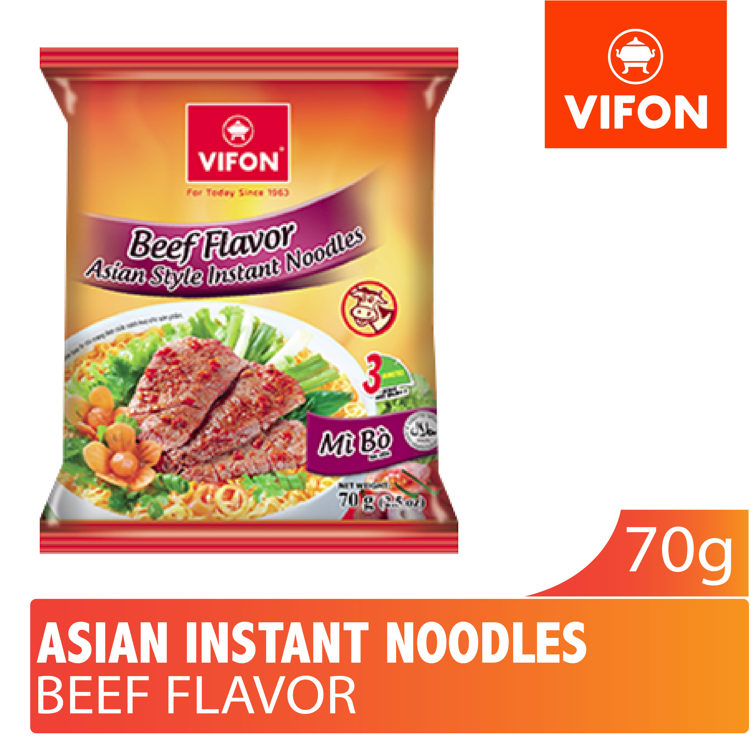 Vifon Asian Instant Noodles Beef Flavor 70g | Lazada PH
