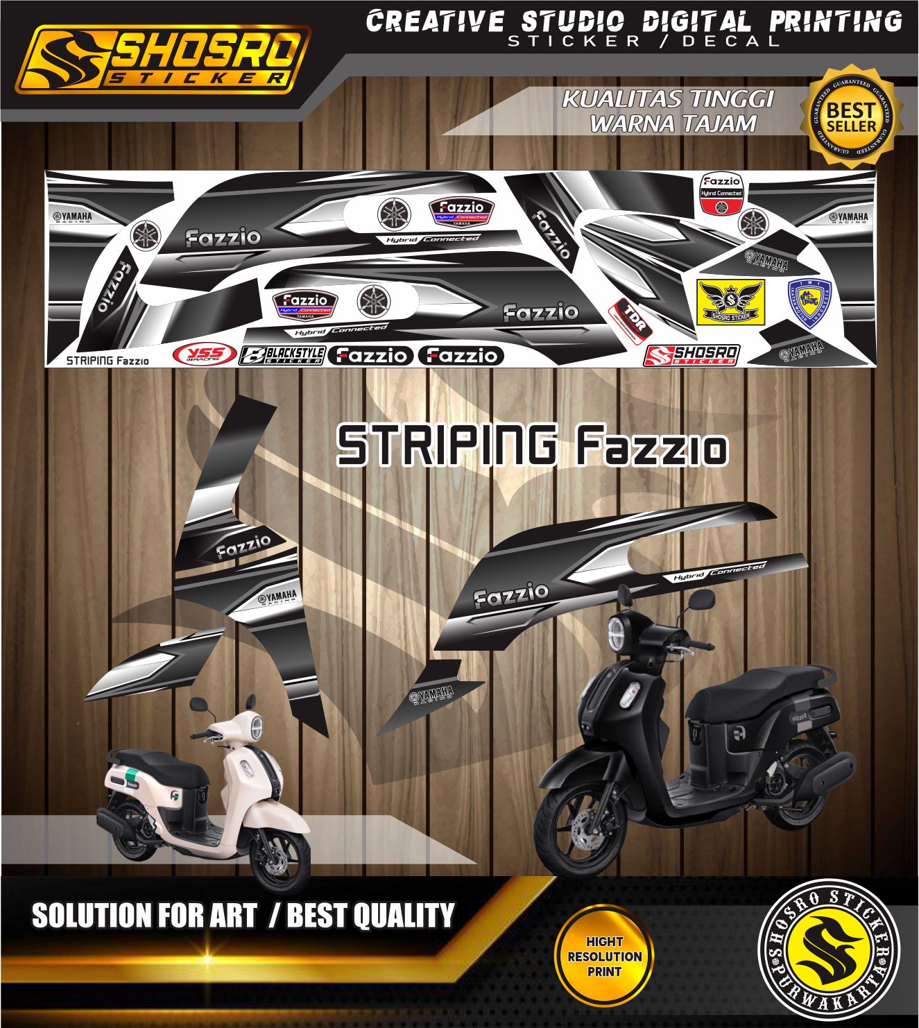 STICKER MOTOR MATIC FAZZIO / STRIPING MOTOR FAZZIO / VARIASI MOTOR NEW ...