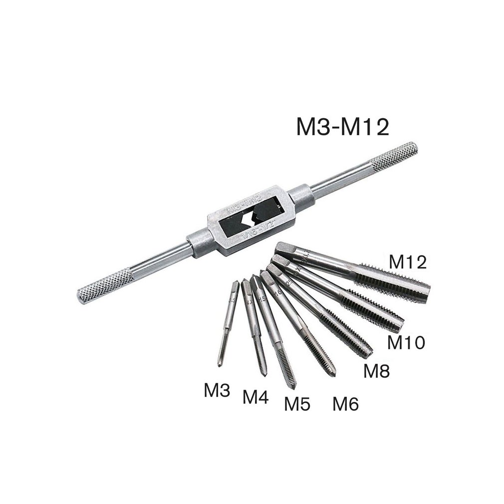 NEW 【Innovative design】8pcs Tap Drill Set Hand Tapping Wrench Tools ...