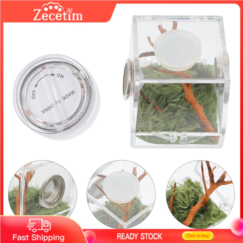 Zecetim Jumping Spider Breeding Box Tarantula Terrarium Acrylic ...