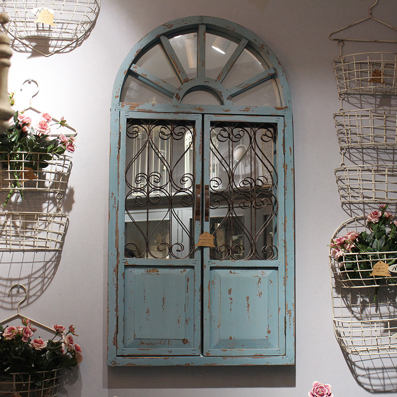 Vintage Wood Window Home Wall Deco Rustic Barn Wood Window Frame ...