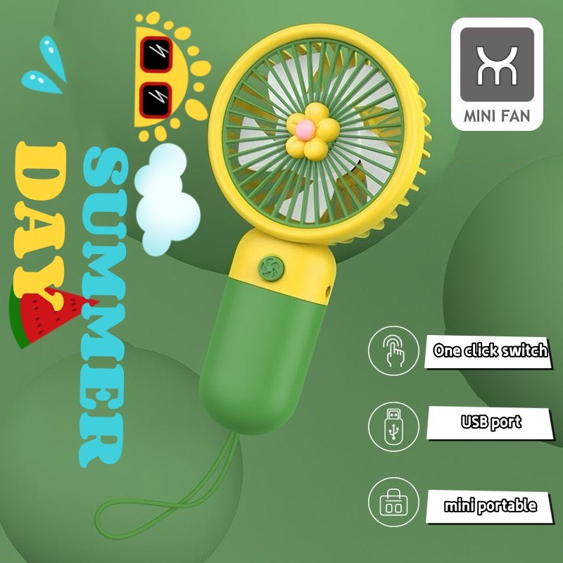 【Ready Stock+COD】Rechargeable Mini Fans Flower Fan Cute Electric Hand ...