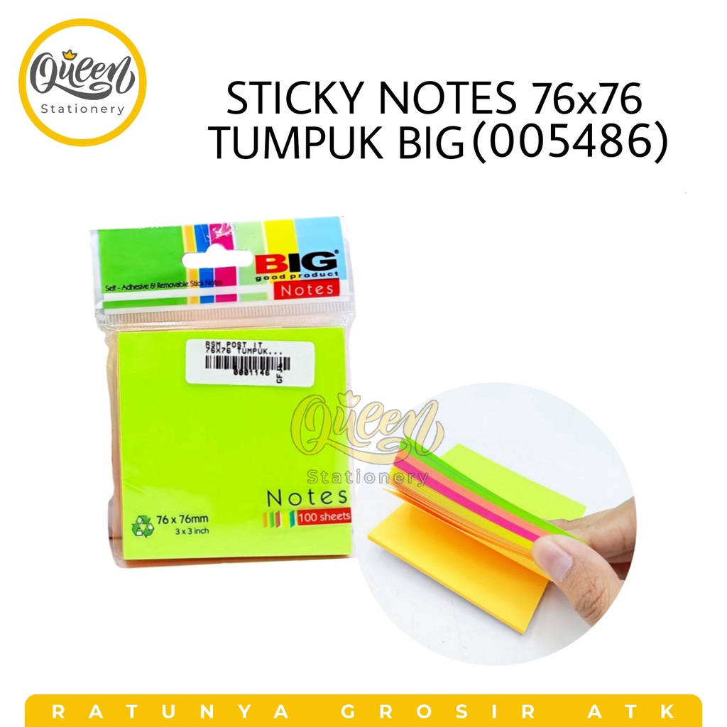 1 PAD STICKY NOTES 76X76 BIG / STICK NOTE / MEMO | Lazada Indonesia