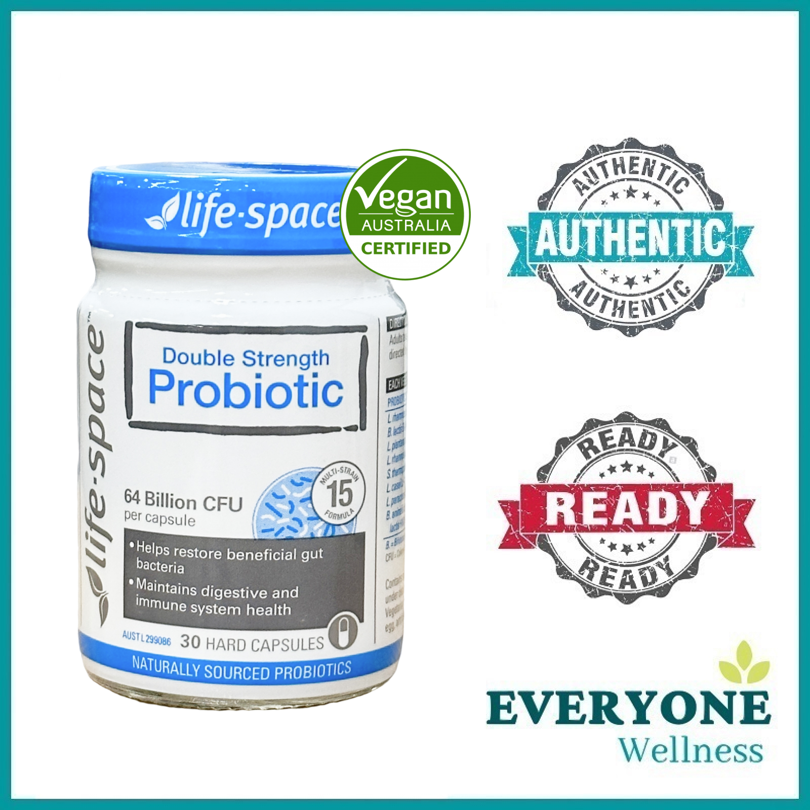 [Local Delivery] Life Space Double Strength Probiotic, 30 Capsules (64 ...