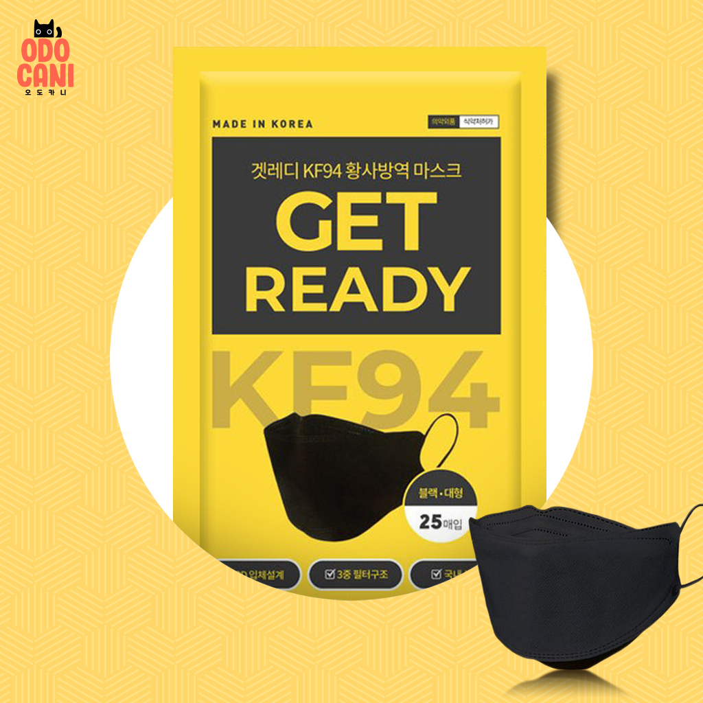 [25pcs/100pcs] GET READY KF94 Mask Korea ( 3d mask / korean mask / KF94 ...