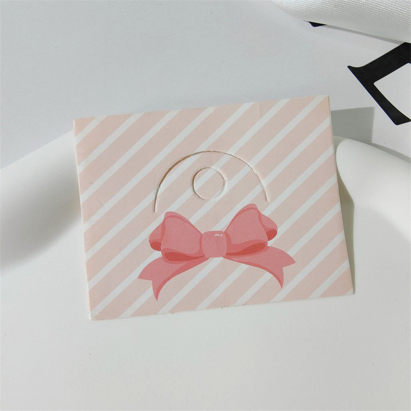 100Pcs Foldable Packaging Paper Cards Bow Cards For Handmade Jewelry ...
