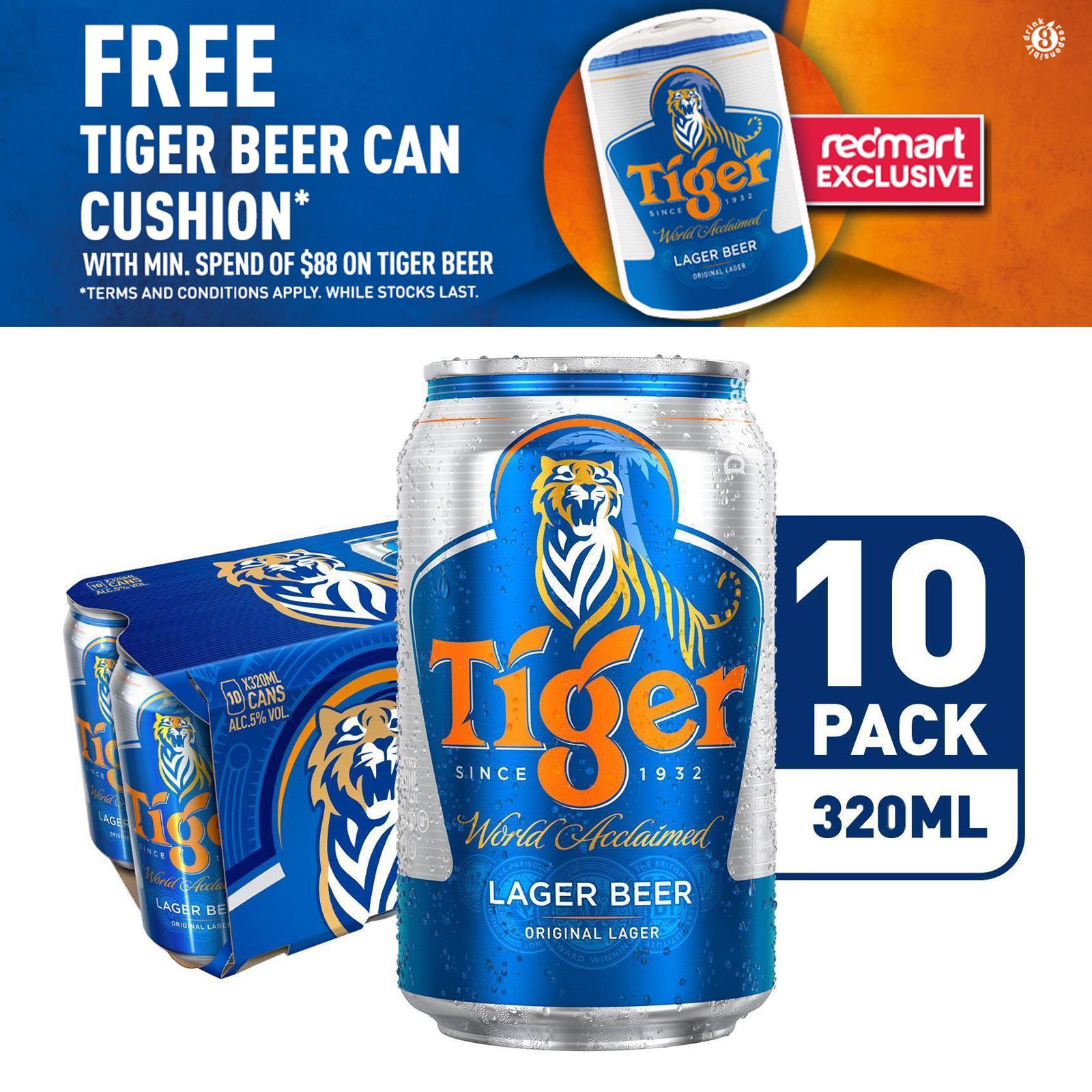 Tiger Lager Beer Can 10 X 320ML | Lazada Singapore