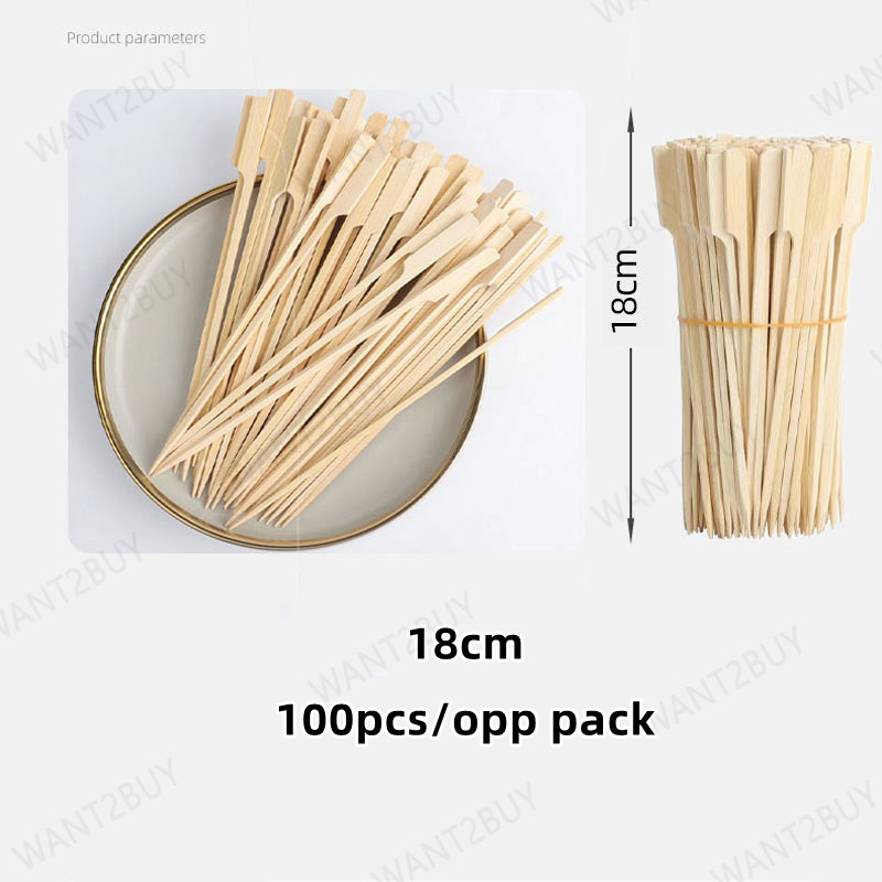 100pcs Teppo Gushi Bamboo Stick Skewer Oden Burger Satay BBQ Fruit ...