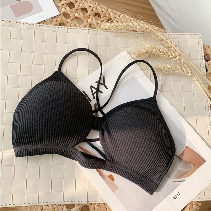 2024 Sexy Threaded Sports Yoga Bra Pure Cotton Sports Bra Fitness Top ...