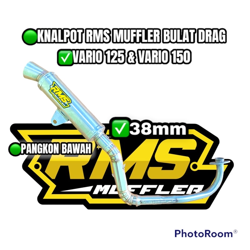balapspeedracing KNALPOT VARIO 125 VARIO 150 RMS MUFFLER BULAT DRAK ...
