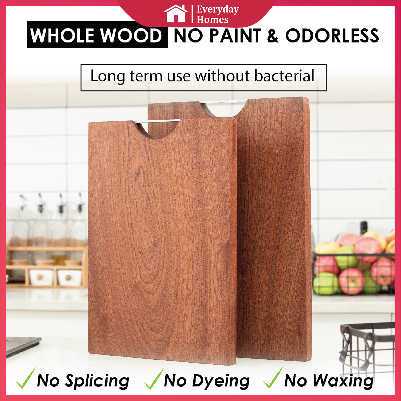 EBONY WHOLE WOOD CUTTING BOARD Black Ebony Whole Wood Cutting Board ...