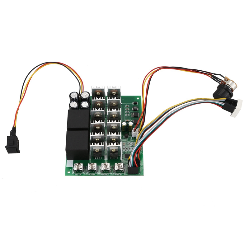 60A 10-55V Digital Display PWM Speed Controller Module Forward Reversal ...
