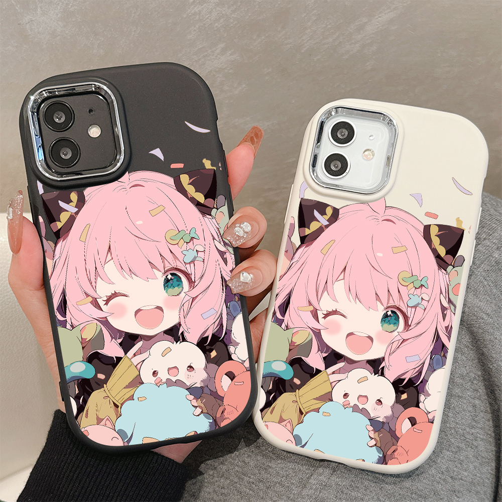 AMORVOR for Realme C67 4G Mobile Cover Cute Ania Pattern Luxury Plating ...
