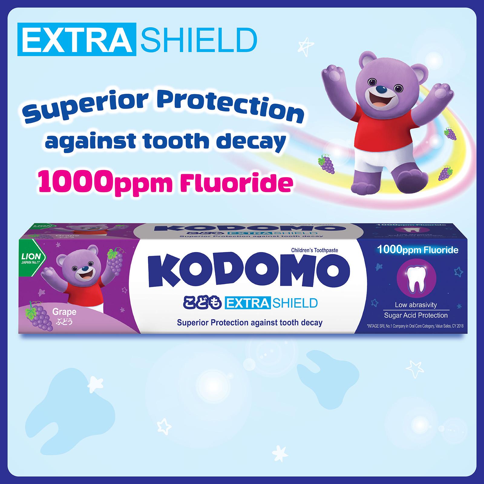 Kodomo Extra Shield Children's Toothpaste 65G - Grape | Lazada Singapore