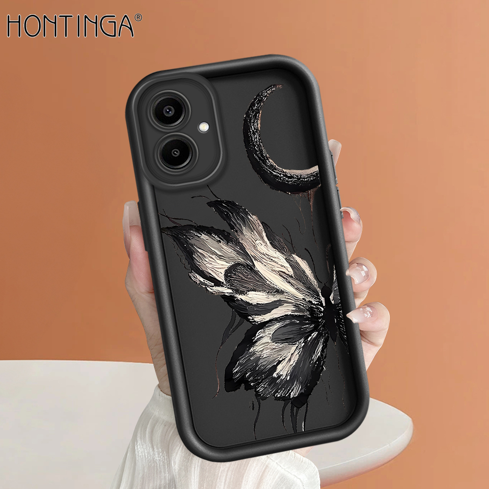 Hontinga for Samsung A06 Back Cover black butterfly Pattern Ladder Soft ...