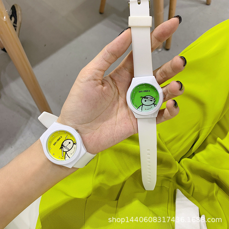 【Essential Good Item】Cartoon-style Big White Children's Watch for Girls ...