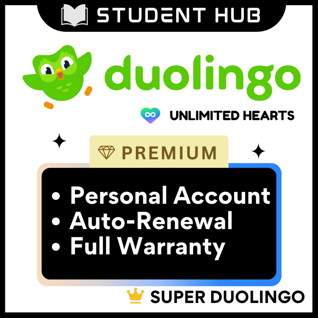 Duolingo Plus PREMIUM iOS Android PC MacOS iPadOS 🔥 Upgrade Own Account ...