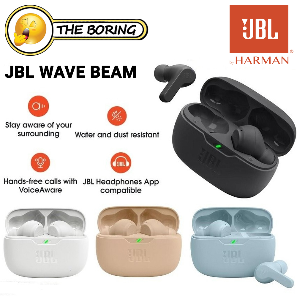 JBL Wave Beam True Wireless EarBuds With Built-in Microphone IP54 Water & Dust Resistance ...