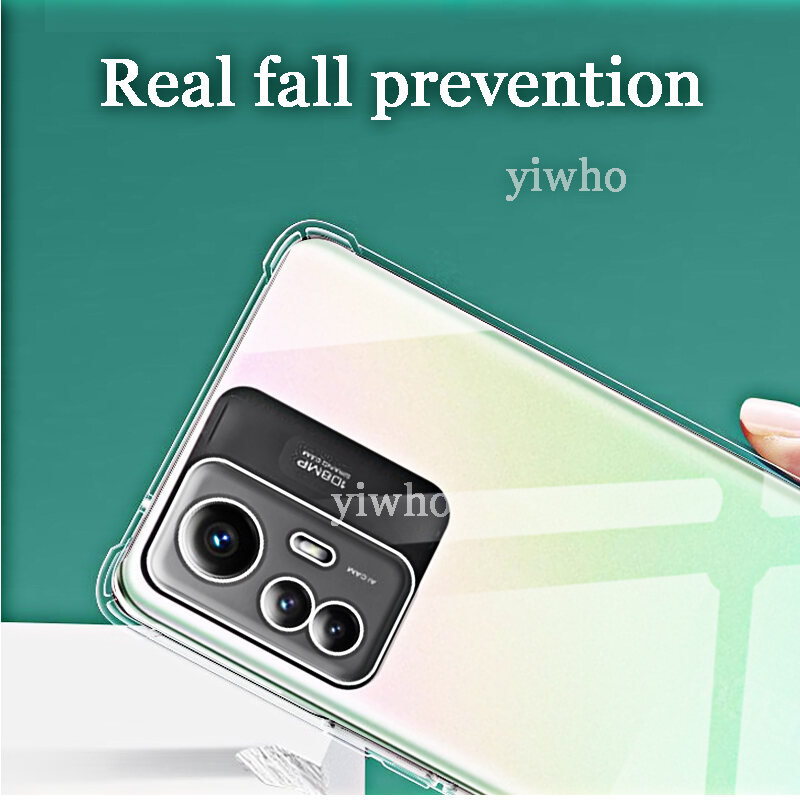 lthmy for Redmi Note 12S Soft Gel Jelly Case Transparent Full ...