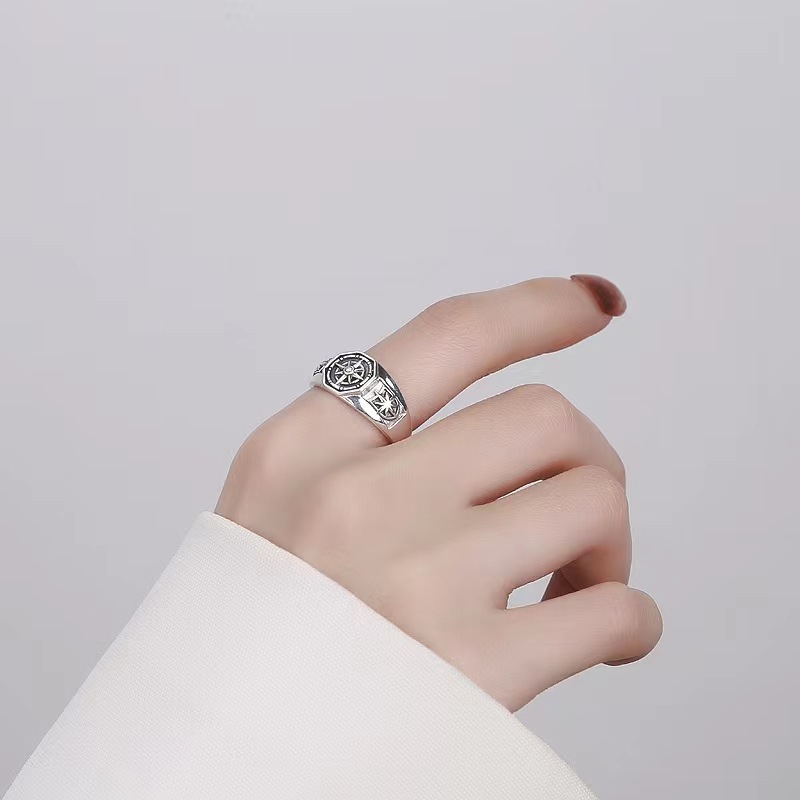 New Poseidon Star Cyberpunk Ring for Men and Women Opening Adjustable ...