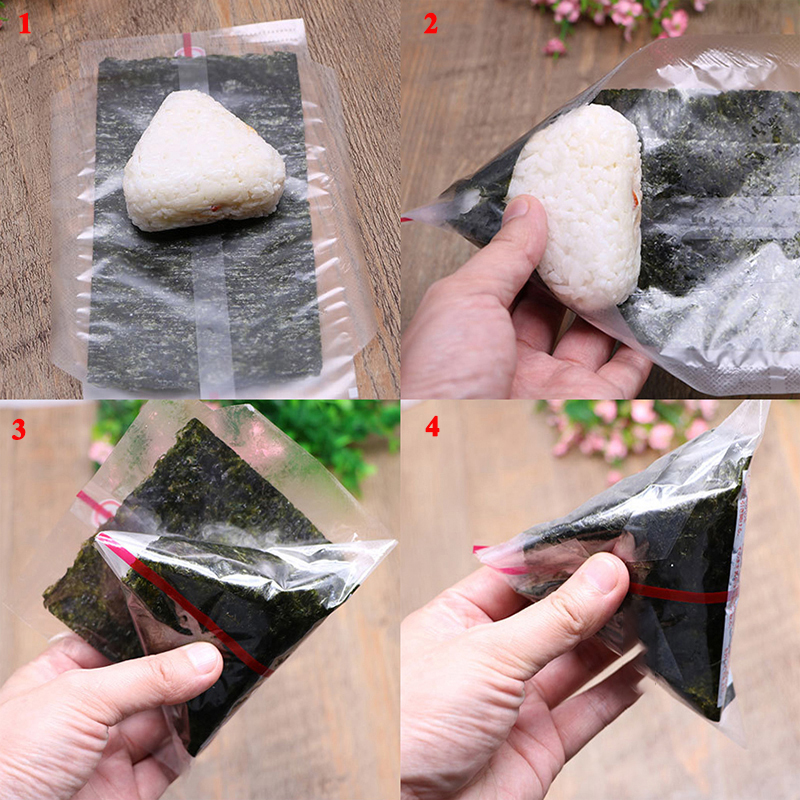 20Pcs Double Layers Triangle Rice Ball Packing Bag Seaweed Onigiri ...