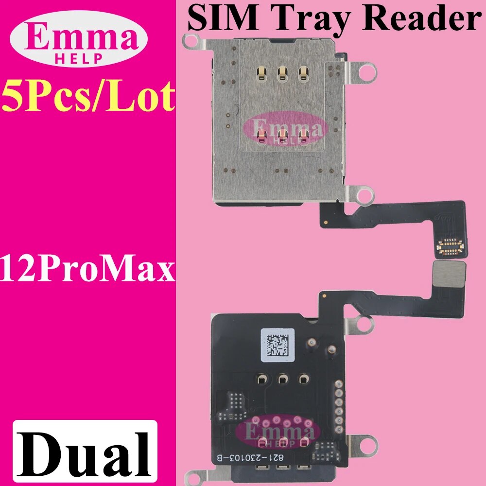SIM Card Tray Socket Slot Adapter Connector Reader Flex Cable Dual For ...