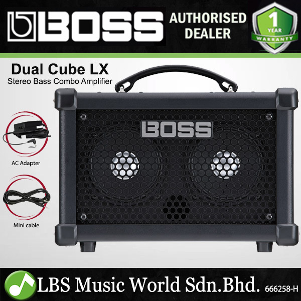 Boss DUAL CUBE BASS LX 10 Watt 2 x 5 Inch Bass Guitar Combo Amplifier ...