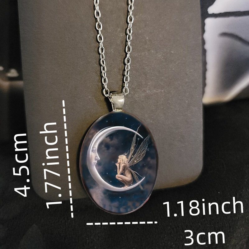 【I was hyped up】temu Moon Goddess Angel Elf Drop Pendant Halloween ...