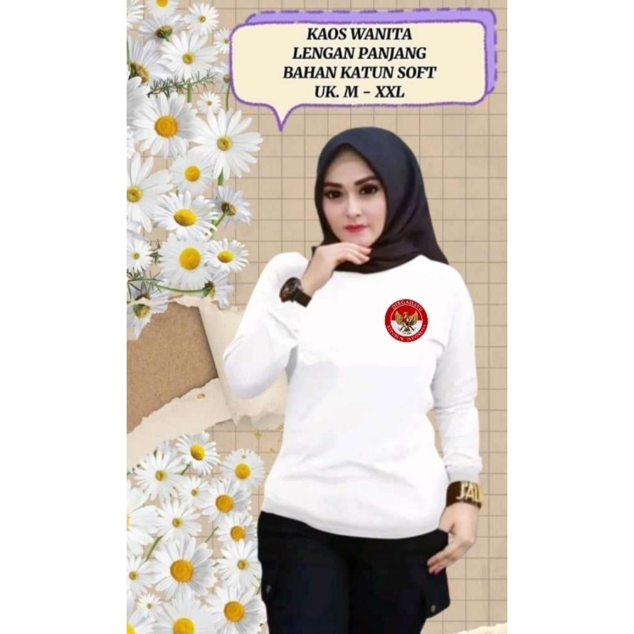 LBF-KAOS WANITA LENGAN PANJANG 17 AGUSTUS DIRGAHAYU INDONESIA UK.M-XXL EDISI HUT RI ...
