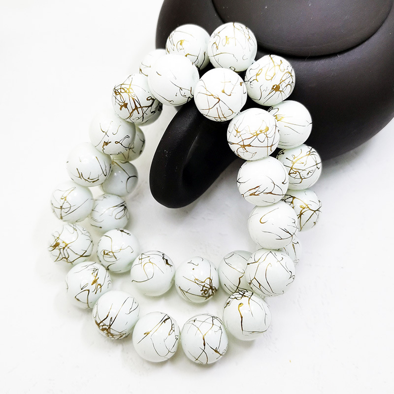 【Factory prices】Stall Glass Paint Gold Silk Bracelet Women's Imitation ...