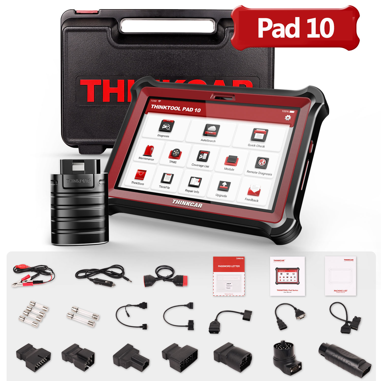 THINKCAR THINKTOOL PAD10 Professional ECU Coding Programming OBD2 Scan ...