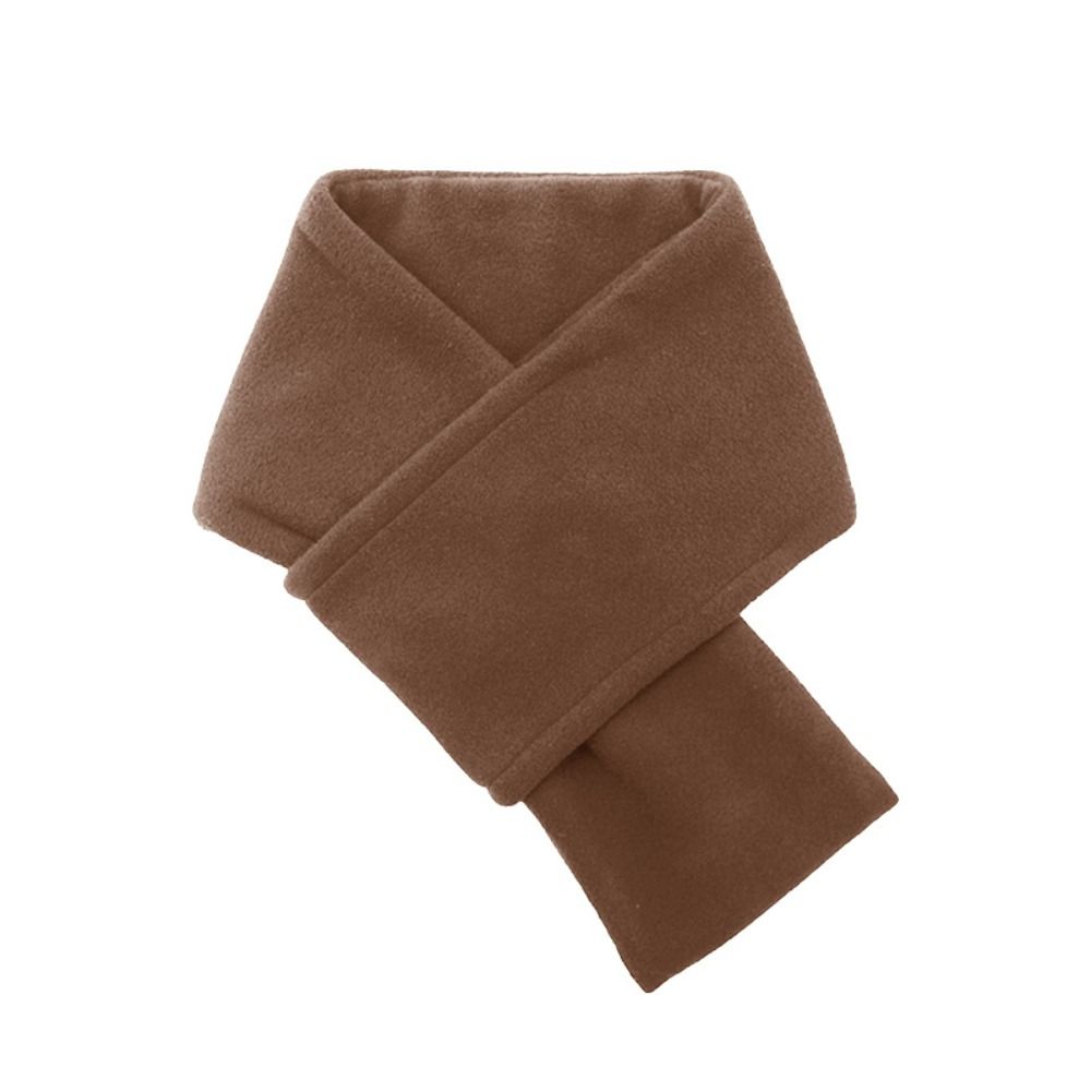 Simple Thickened Fleece Scarf Velvet Thermal Winter Scarves Neck Warmer ...