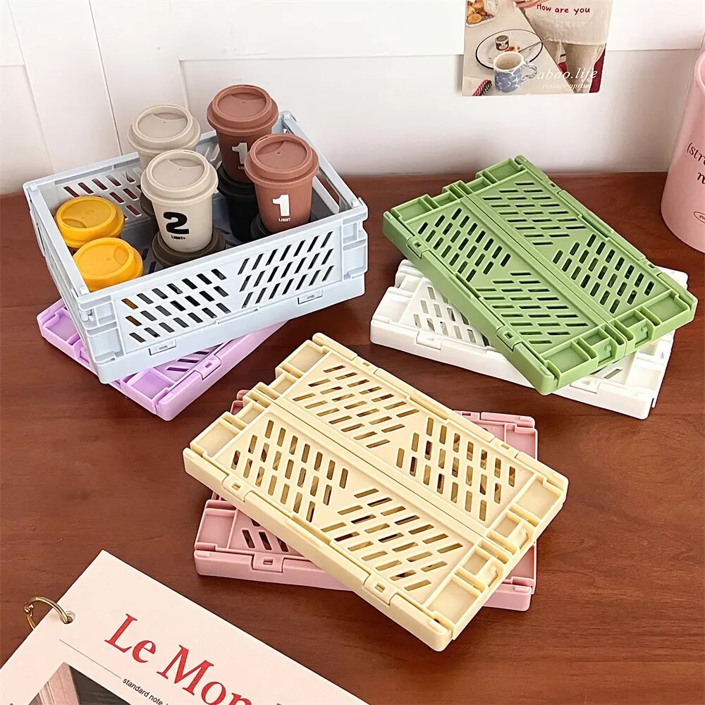 【Expert Recommended】 6 Color Organizing Storage Baskets Case Folding ...