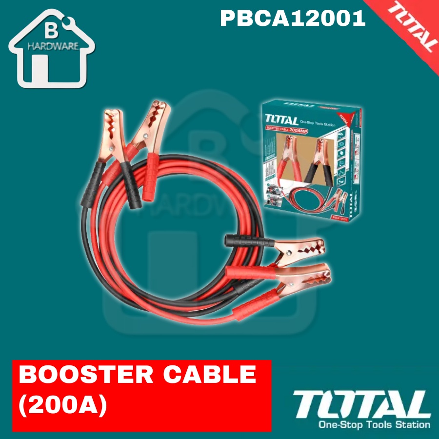 TOTAL Booster Cable (200A), to Jump Start Car Battery, Jumpstart ...