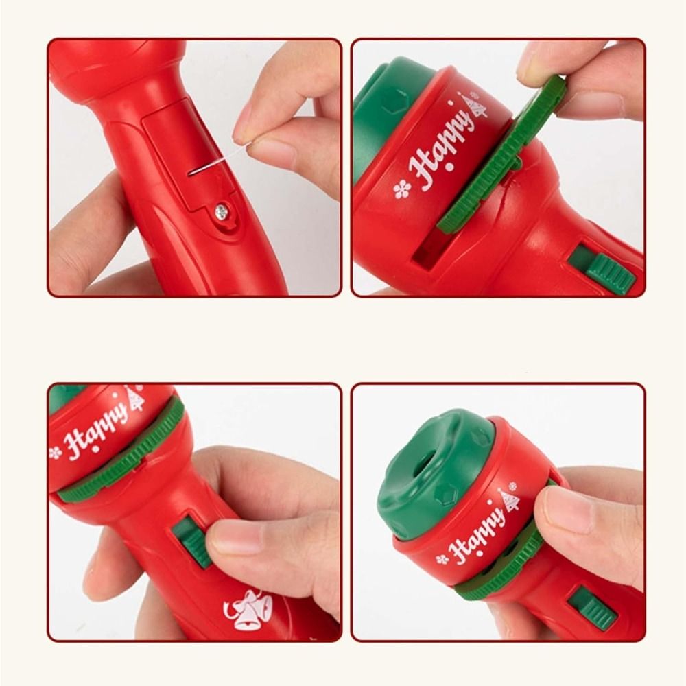 Funny Glowing Christmas Flashlight Projector Cartoon Early Education ...