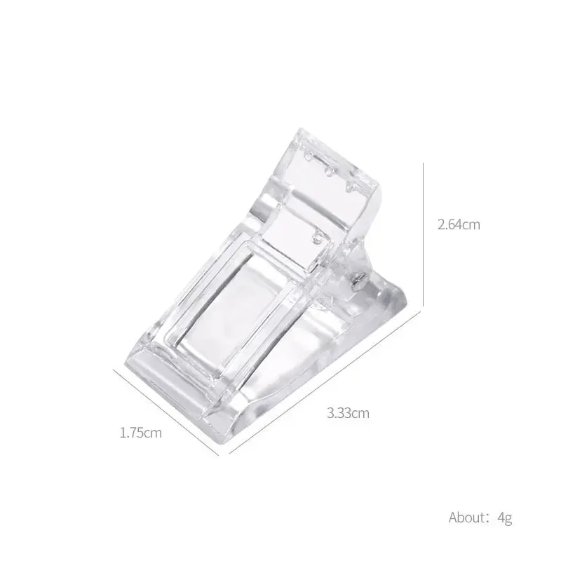 10pcs/Set Polygels Clips Transparent Pink Poly Nail Gel Tools Manicure ...