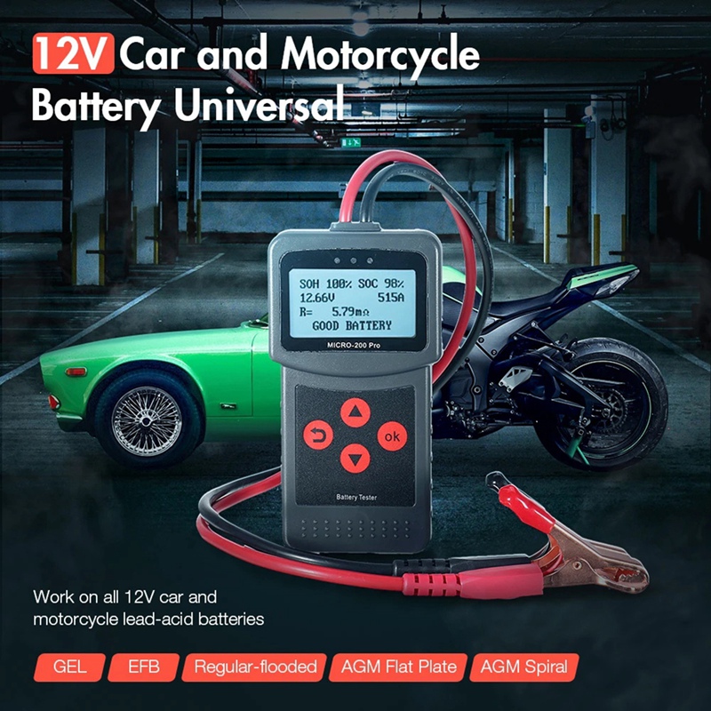 Mini 200 Pro 24V 12V Car Battery Tester CCA BCI CA MCA JIS DIN IEC ...