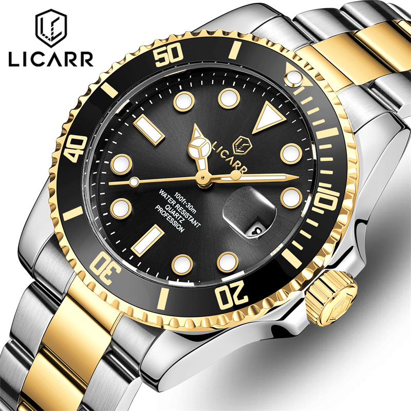 LICARR Brand Business Casual Men's Watches Classic Luminous Men Watch ...