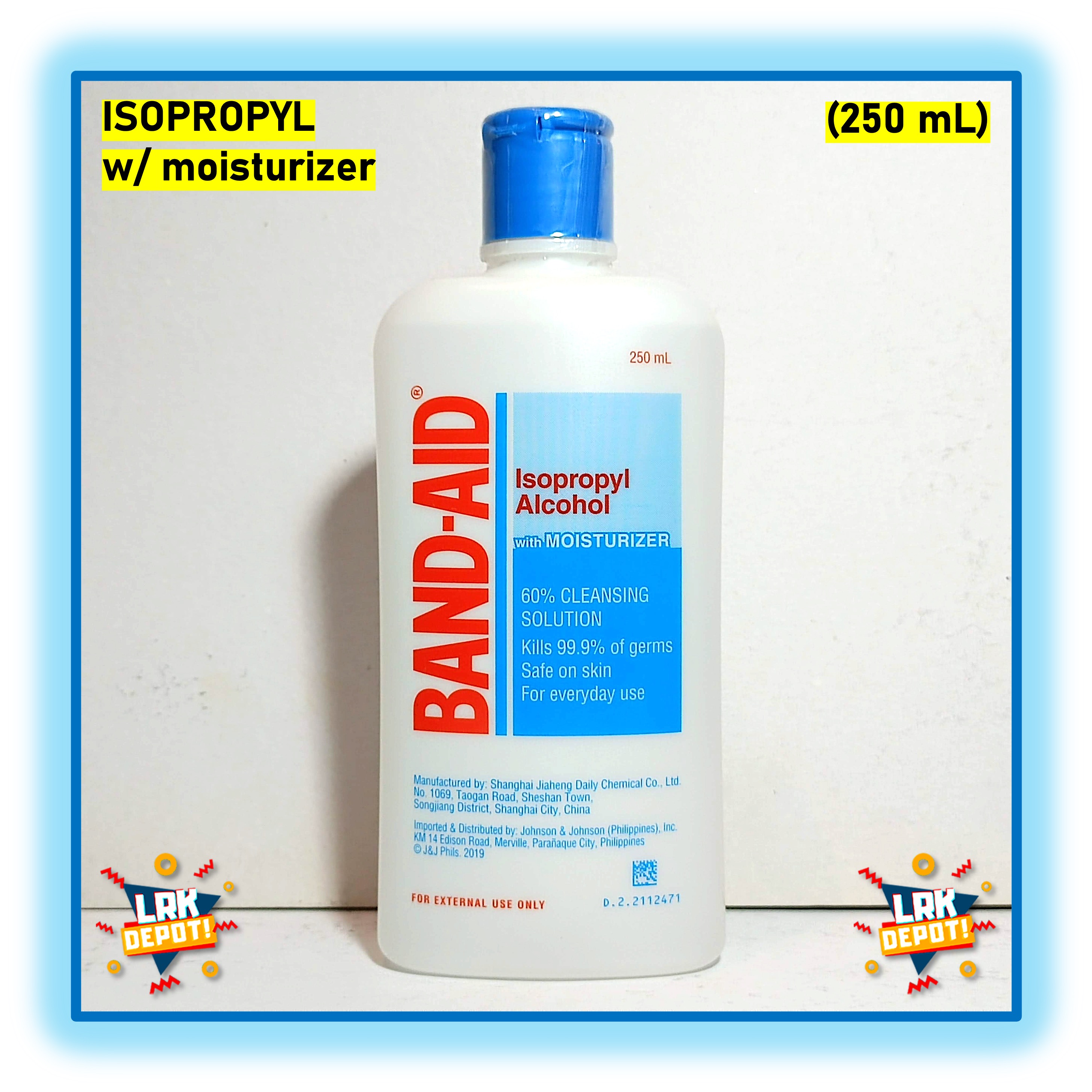 Band-Aid Isopropyl Alcohol Liquid Sanitizer with Moisturizer 250mL ...