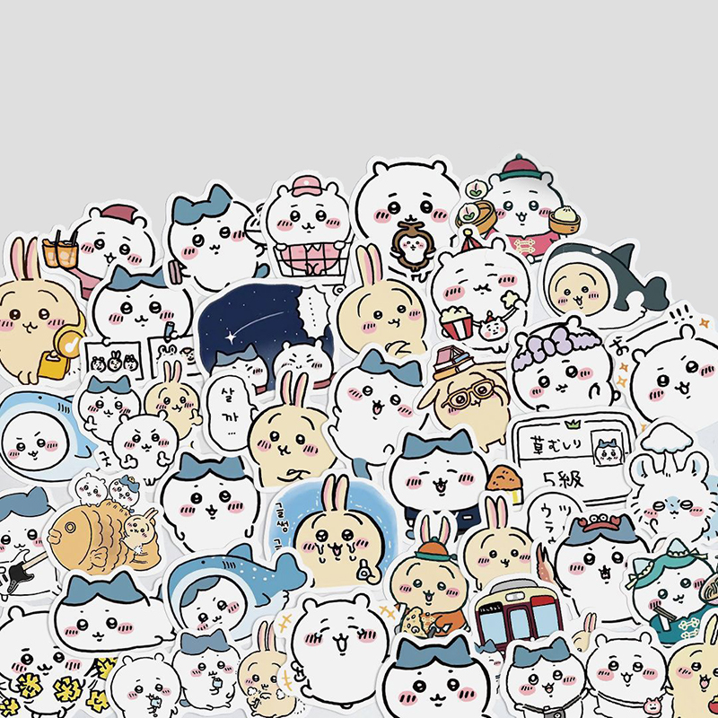 60pcs Cute Chikawa Anime Stickers Waterproof Decals DIY Laptops Water ...