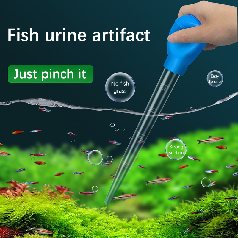 Aquarium Small Fish Tank Mini Water Changer Suction Pipe Large Dropper ...